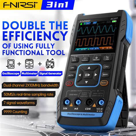 Fnirsi 2c23t Digital Oscilloscope Multimeter Dds Function Signal Generator 3 In 1 Analog