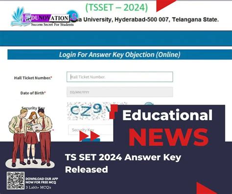 TS SET 2024 Answer Key Released Edunovations