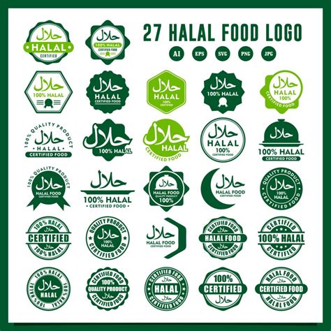 27 Halal Food Logo Collection 12 Masterbundles