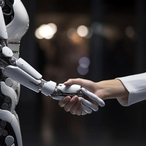 Premium Ai Image Exploring Humanmachine Collaboration Robotic