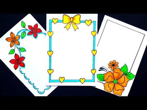 How To Decorate Project File Pages Border Hi In This Video We Have Showed 2 Concepts Of