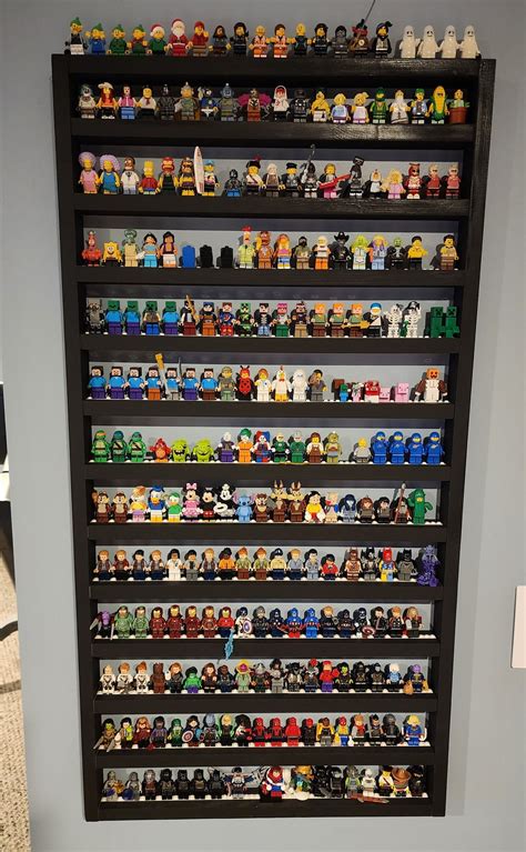 Lego Minifigure Display Shelf 40in Handmade Wall Mount Etsy