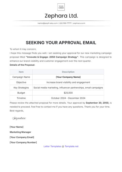 Free Approval Letter Templates Editable And Printable