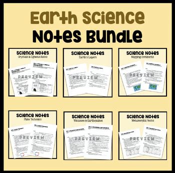 Earth Science Notes Bundle By Brooks Squared TPT