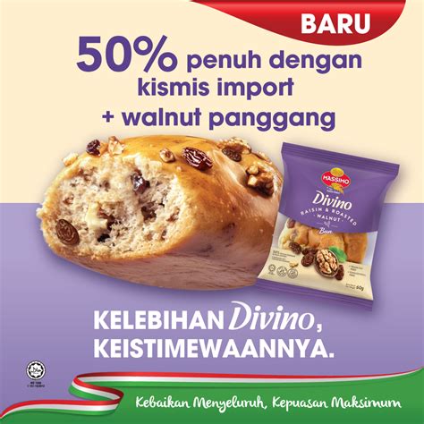 Massimo Bread 🔥 Dah Cuba Divino Raisin And Roasted Walnut Oooo 50 Kandungannya Kismis Import