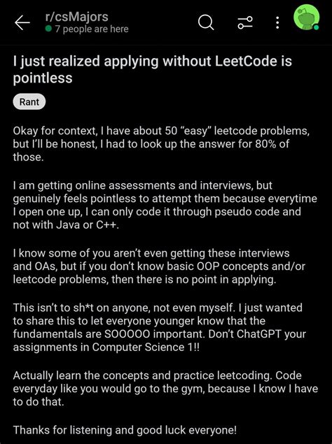 Lemme Rephrase This If They Require Leetcode It Is Pointless To Apply” Jesse Warden