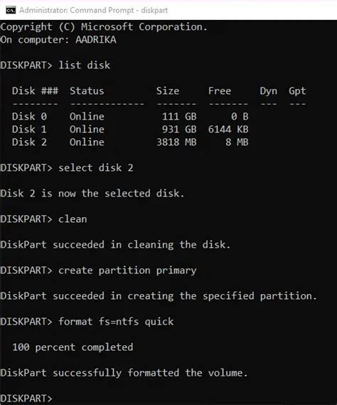 How To Format Usb Drive Using Command Prompt In Windows