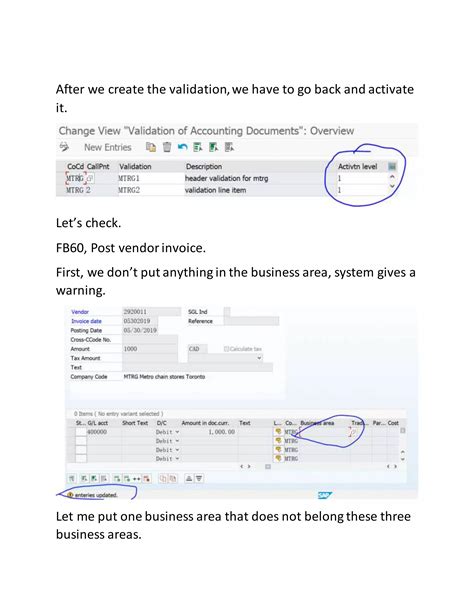 Validation And Substitution Sap Fi Advance Functions 2019 Docx