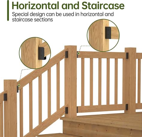 Heavy Duty Deck Railing Brackets For 2x4 Wood Weatherproof Rustproof