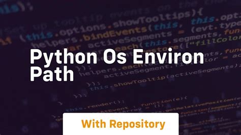 Python Os Environ Path YouTube