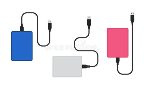 Usb Cable Blue Color Stock Illustrations Usb Cable Blue Color