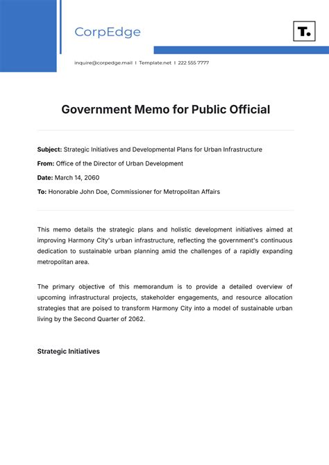 Free Government Memo Templates To Edit Online And Print