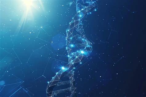 Abstract Dna Double Helix Premium Ai Generated Image