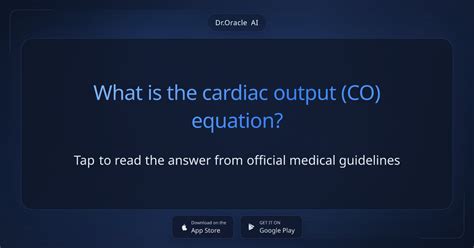 What Is The Cardiac Output Co Equation