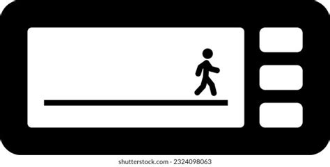 Pedometer Isolated Vector Silhouette Stock Vector Royalty Free