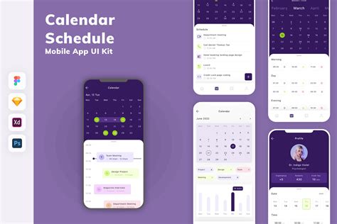 Calendar And Schedule App Ui Kit An Ui Kit Template By Uicube