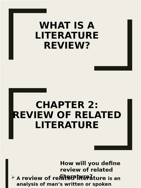 Chapter 2 Rrl Intro Pdf Systematic Review Quantitative Research