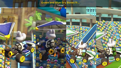 Green And Blue Dry Bones From Mario Baseball Mod For Mario Kart 8