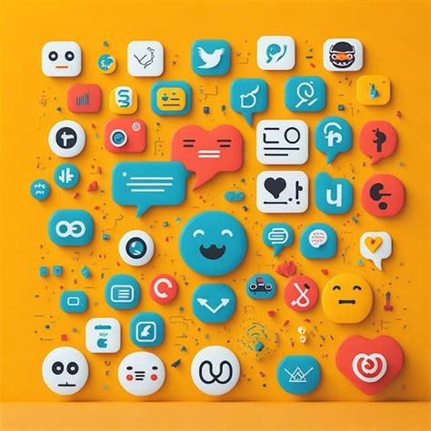 Premium Ai Image Social Media Concept Background