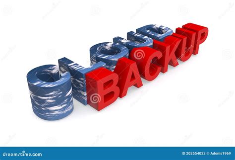 Cloud Backup Storage Illustration Of Computer System For Information Sharing Hosting Saving