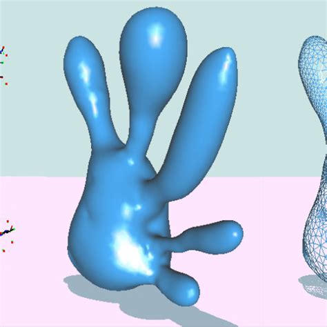A Skeleton And Its Corresponding Polygonized Implicit Surface Download Scientific Diagram