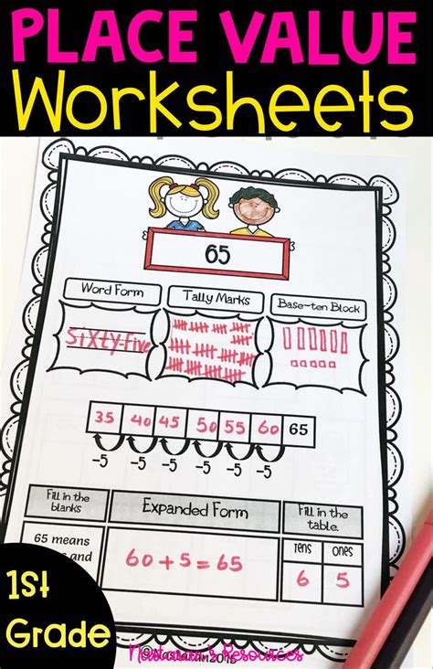 Place Value Worksheets 1st Grade Nastarans Resources Worksheets Library