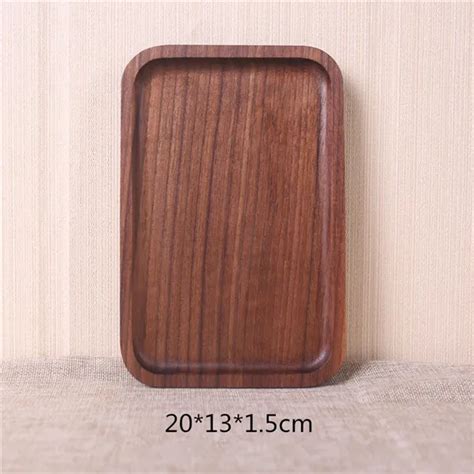 Новое поступление черный орех тарелка прямоугольная деревянная сервировочная тарелка для пиццы