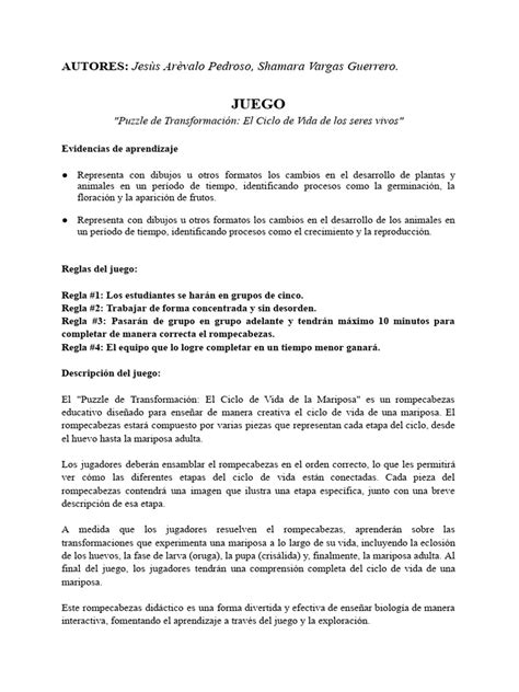 Ciclo De Vida Juego Y Preguntas Pdf Ciclo De Vida Juego Y Preguntas Pdf
