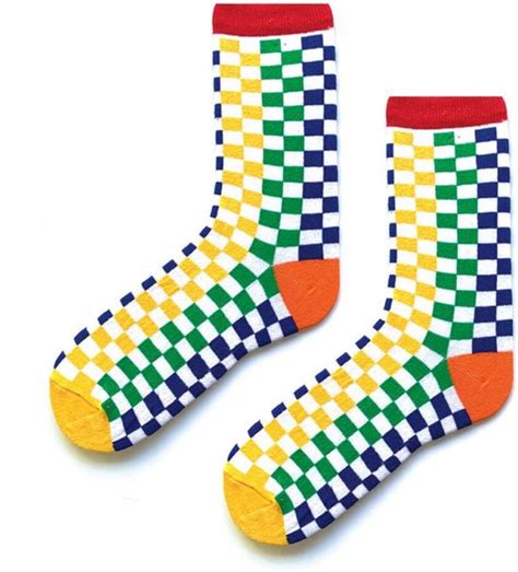 Checkerboard Style Colorful Socks