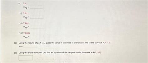 Solved The Point P7 2 Lies On The Curve