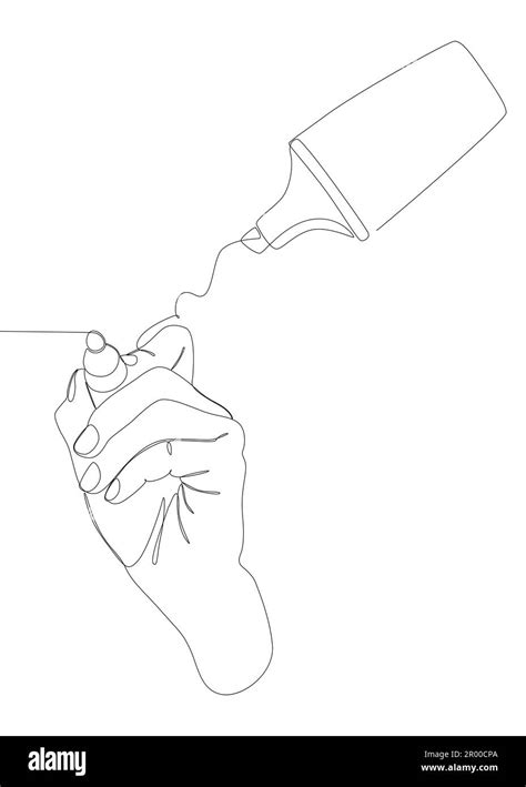 one continuous line of stationery drawn with felt tip pen thin line