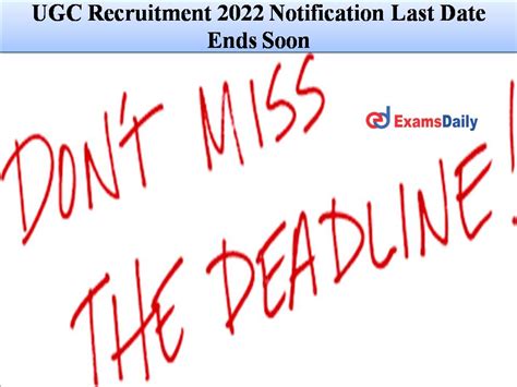 Ugc Recruitment 2022 Notification Last Date Ends Soon B E B Tech Candidates Are Required Pay