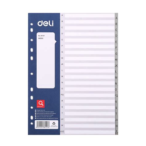 Deli PP Index Divider E38157 A To Z