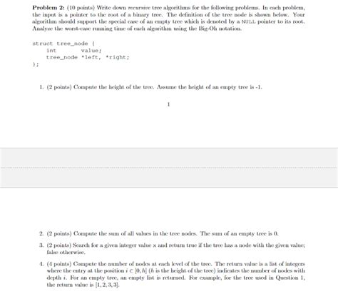 Solved Problem 2 10 Points Write Down Recursive Tree