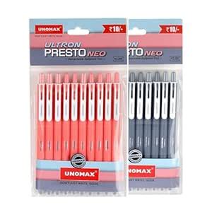 Unomax Ultron Presto Neo Rt Ball Pen Pack Of 20 10 Black And 10 Red