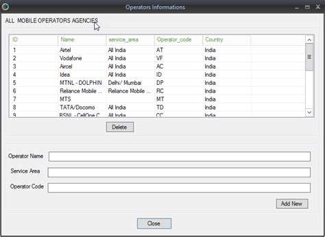 how to add new operators delete existing operators
