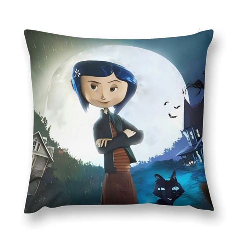 Coraline Cartoon Sofapillowcasesoft Hug Pillowcase 2 Pcs 24 X24