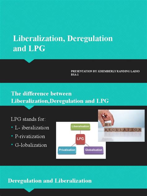 Deregulation Liberalization And Lpg Presentation Ladio Final Pdf