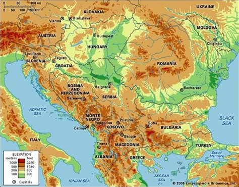 The Balkan Peninsula Map Balkan Countries Vyieml