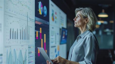 Professional Analyzing Data Display Premium Ai Generated Image