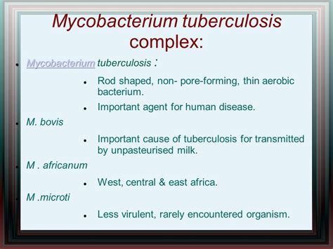 Mycobacterium Tuberculosis Complex