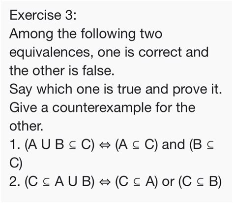 Solved Exercise 3 Among The Following Two Equivalences One Chegg Com
