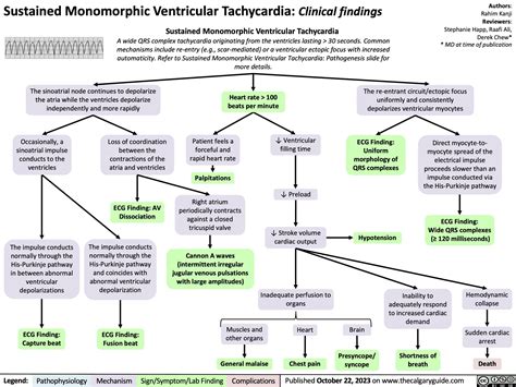Sustained Monomorphic Ventricular Tachycardia Clinical Findings Calgary Guide