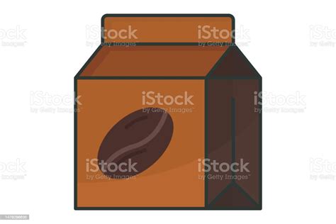 커피 자루 아이콘 그림입니다 커피 요소와 관련된 아이콘입니다 플랫 라인 아이콘 스타일 선형 색상 간단한 벡터 디자인 편집 가능