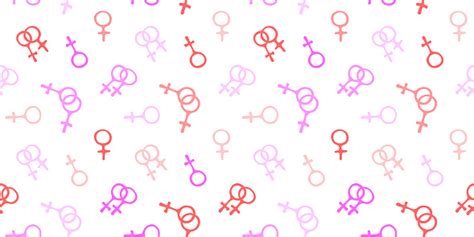 금성의 상징의 벡터 원활한 패턴 낙서 스타일의 여성 성별 기호 여자는 조합을 사랑합니다 소녀의 힘 Lgbtq 레즈비언 사랑 게이 자존심 동성애자의 주제의 질감 배경 주제에