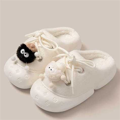 겨울 먼지 인형 폼폼이 캐릭터 푹신말랑 쿠션 털 슬리퍼 에이블리