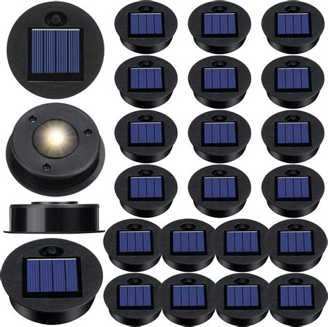 24 Pieces Replacement Solar Light Top Parts Waterproof Warm