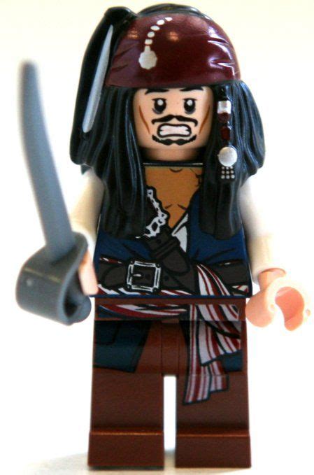 Jack Sparrow Lego Pirates Of The Caribbean Minifigure Loose Jack Sparrow Pirates Of The