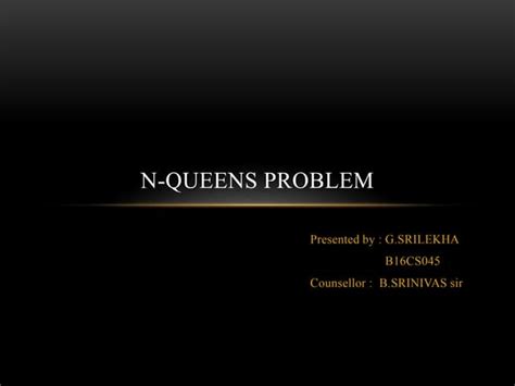 N Queens Using Backtracking Pptx