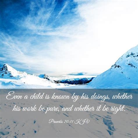 Proverbs 20 11 Kjv Bible Verse Images